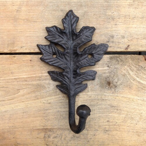 Vintage Cast Iron Wall Hook Rustic Brown - Etsy