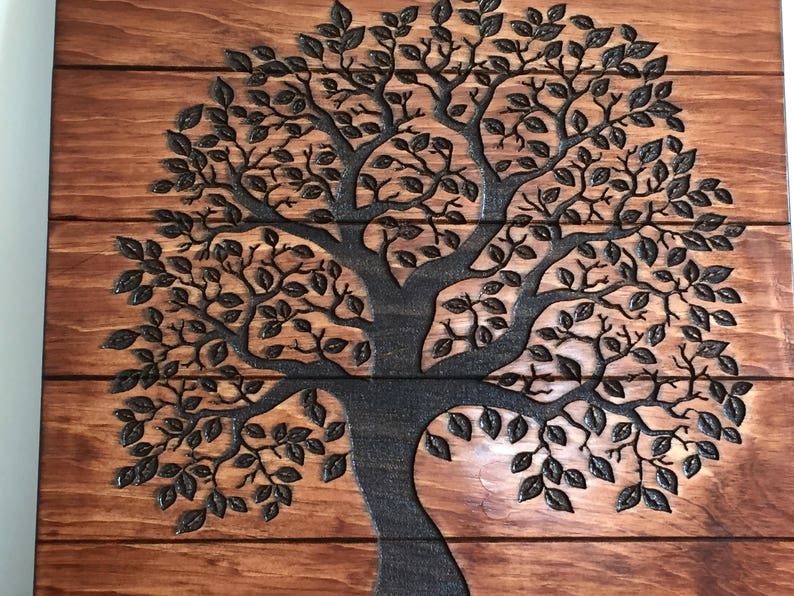 Tree of Life Wooden Sign Tree Wall Hanging Laser Engraved | Etsy