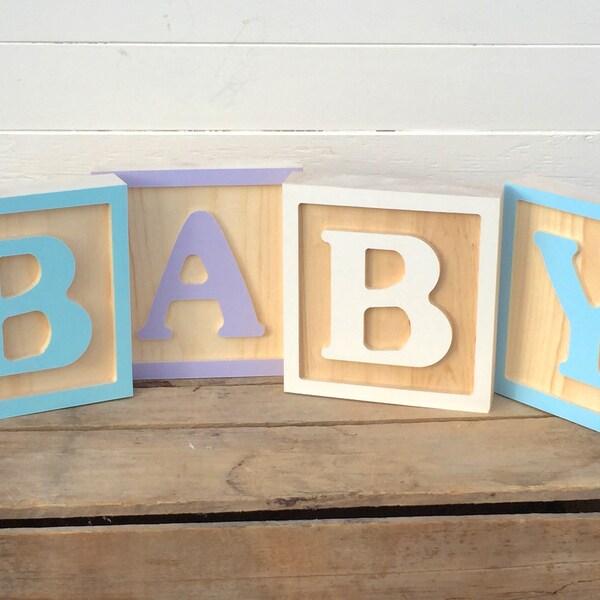 Wooden Letter Blocks - Etsy