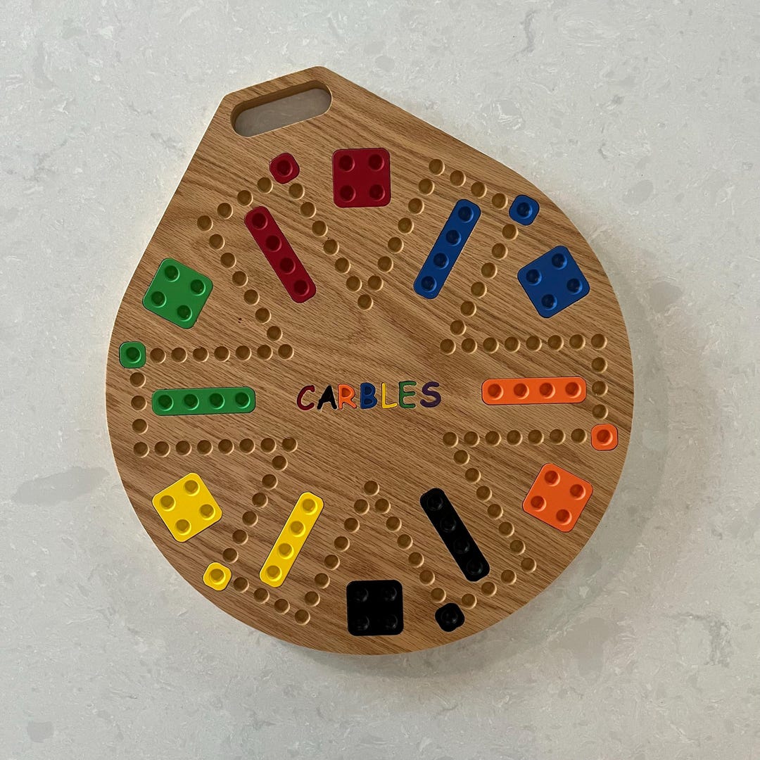 Carbles® Board Game, Double Sided 4 & 6 Player, Round - Size Small 15 ...