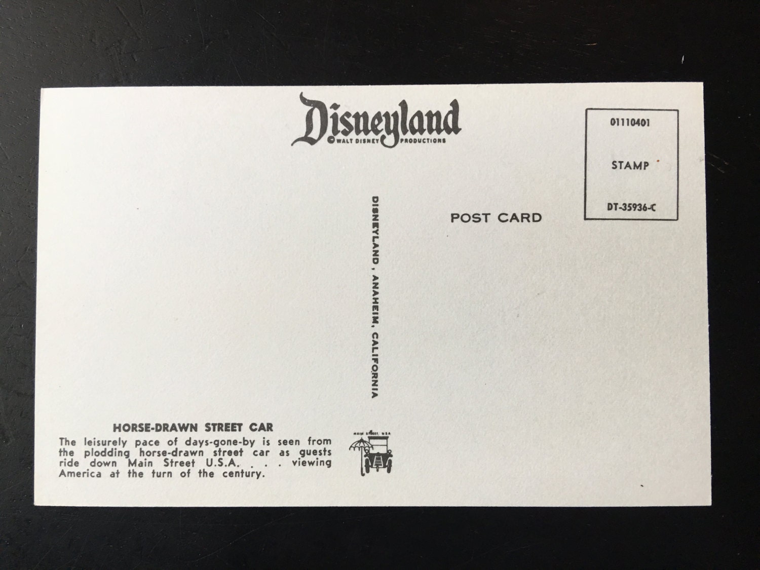 Vintage Disneyland Main Street U.S.A. Postcard Town Square - Etsy