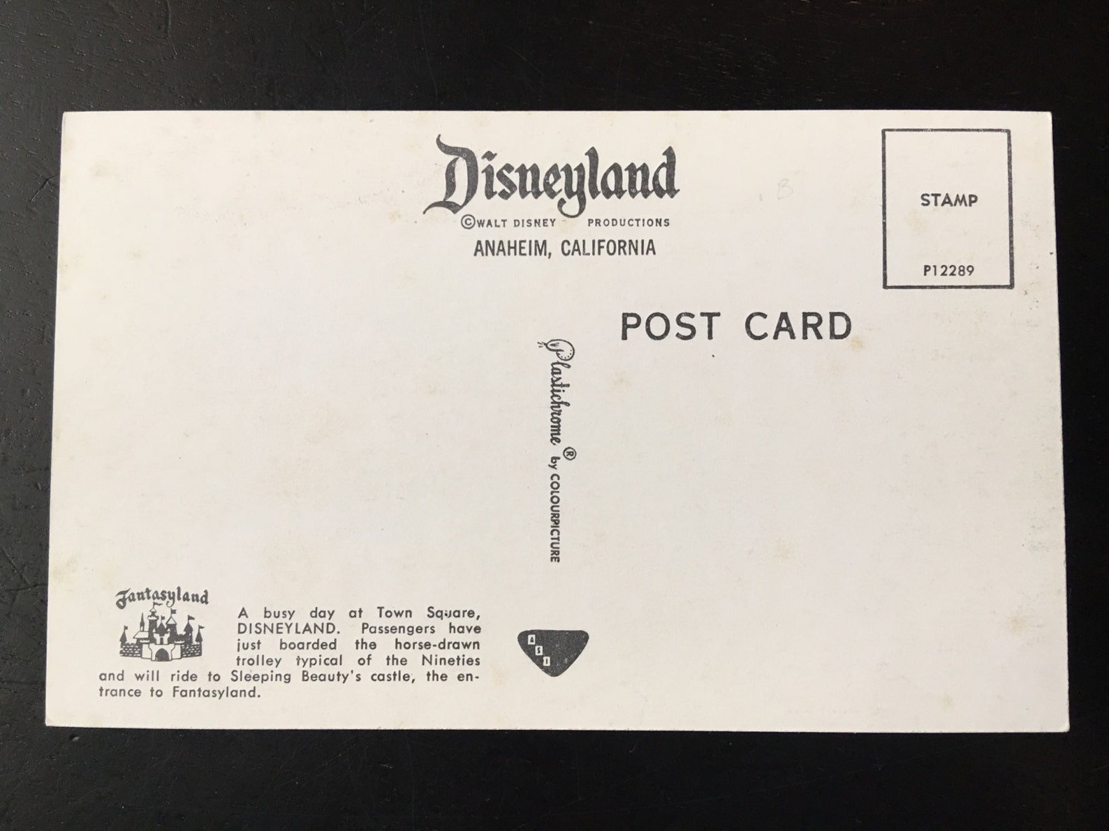 Vintage Disneyland Main Street U.S.A. Postcard - Town Square Rare - Etsy