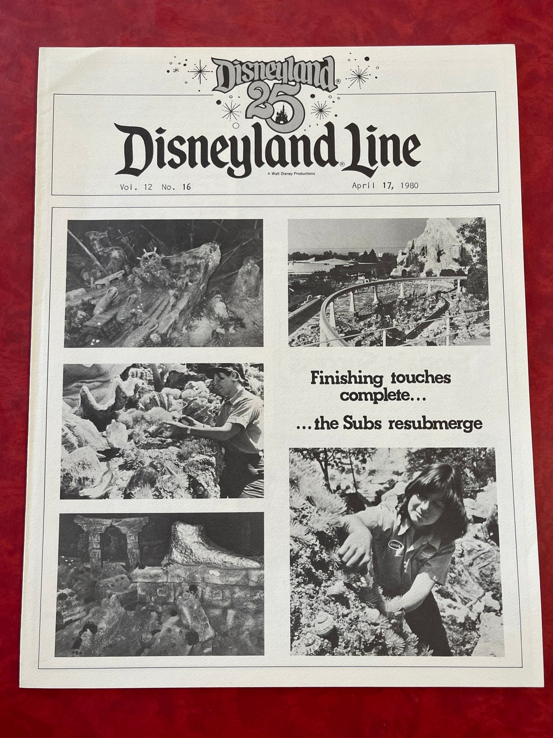 1980 Disneyland Line Cast Member Employee D-line Newsletter 25th ...