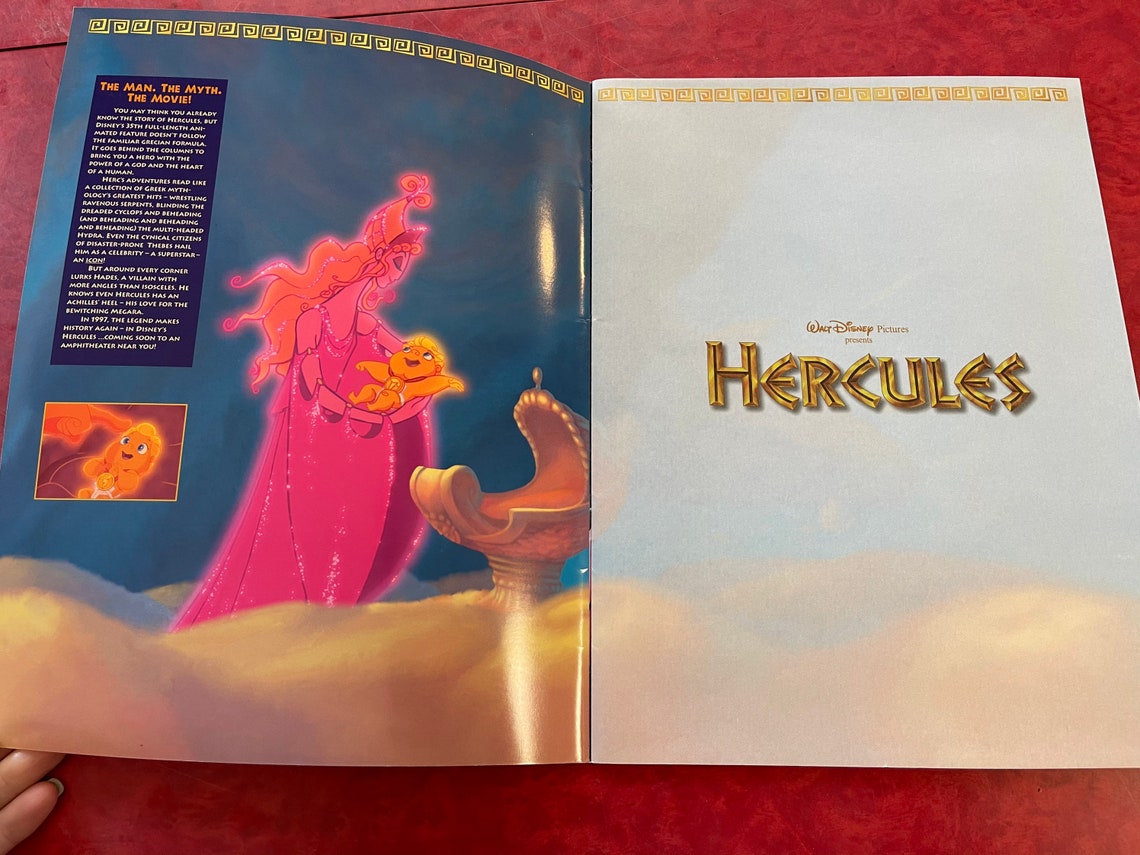 Walt Disney’s Hercules Movie Fold Out Press Kit Media Folder 1997 - Etsy
