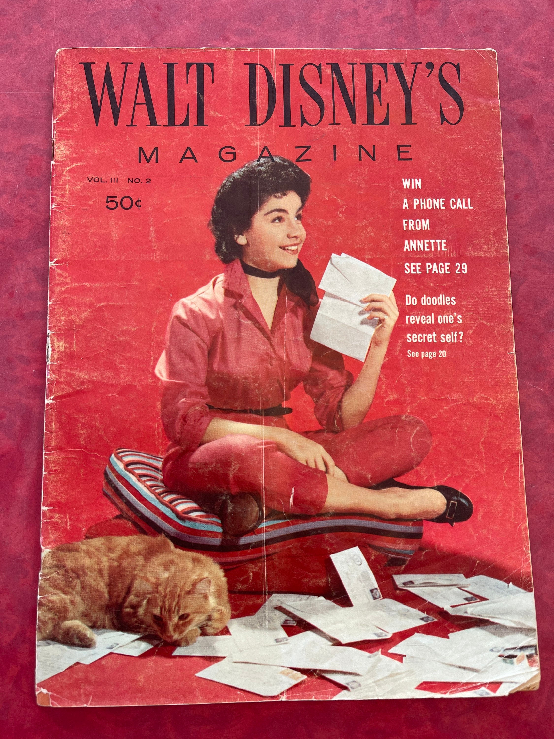 Vintage Walt Disney’s Magazine Volume 3 Number 2 Annette Funicello - Etsy