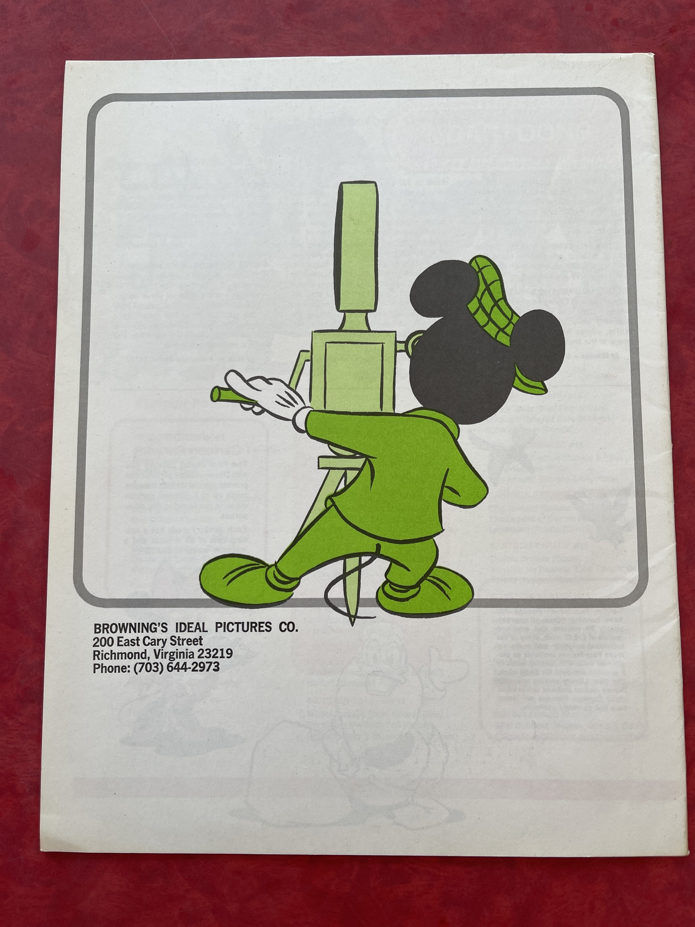 1968-69 Walt Disney Entertainment Motion Pictures Catalog of 16mm Films ...