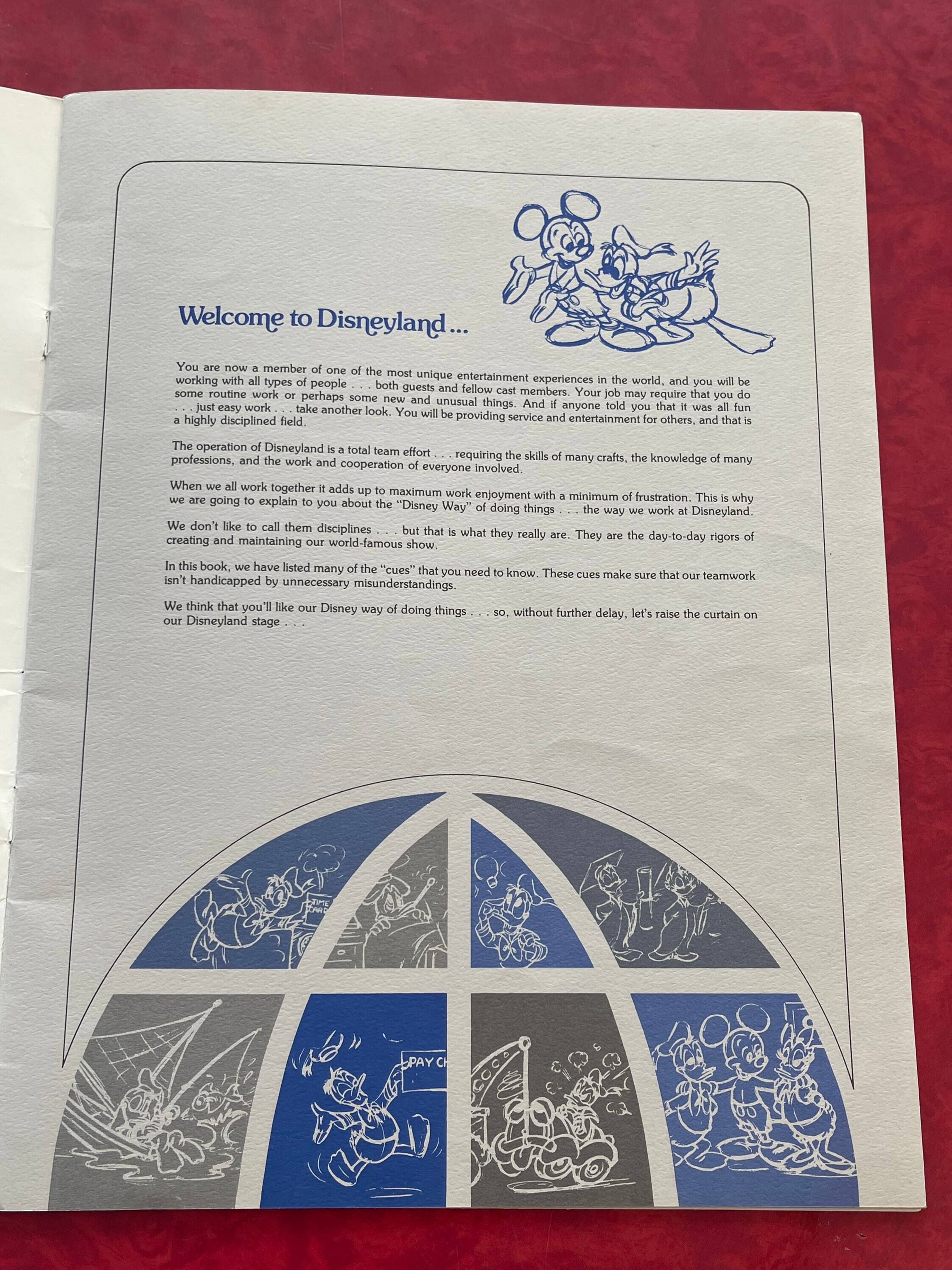 1982 Disneyland Cast Member Disneyland & You Employee Welcome Book With ...