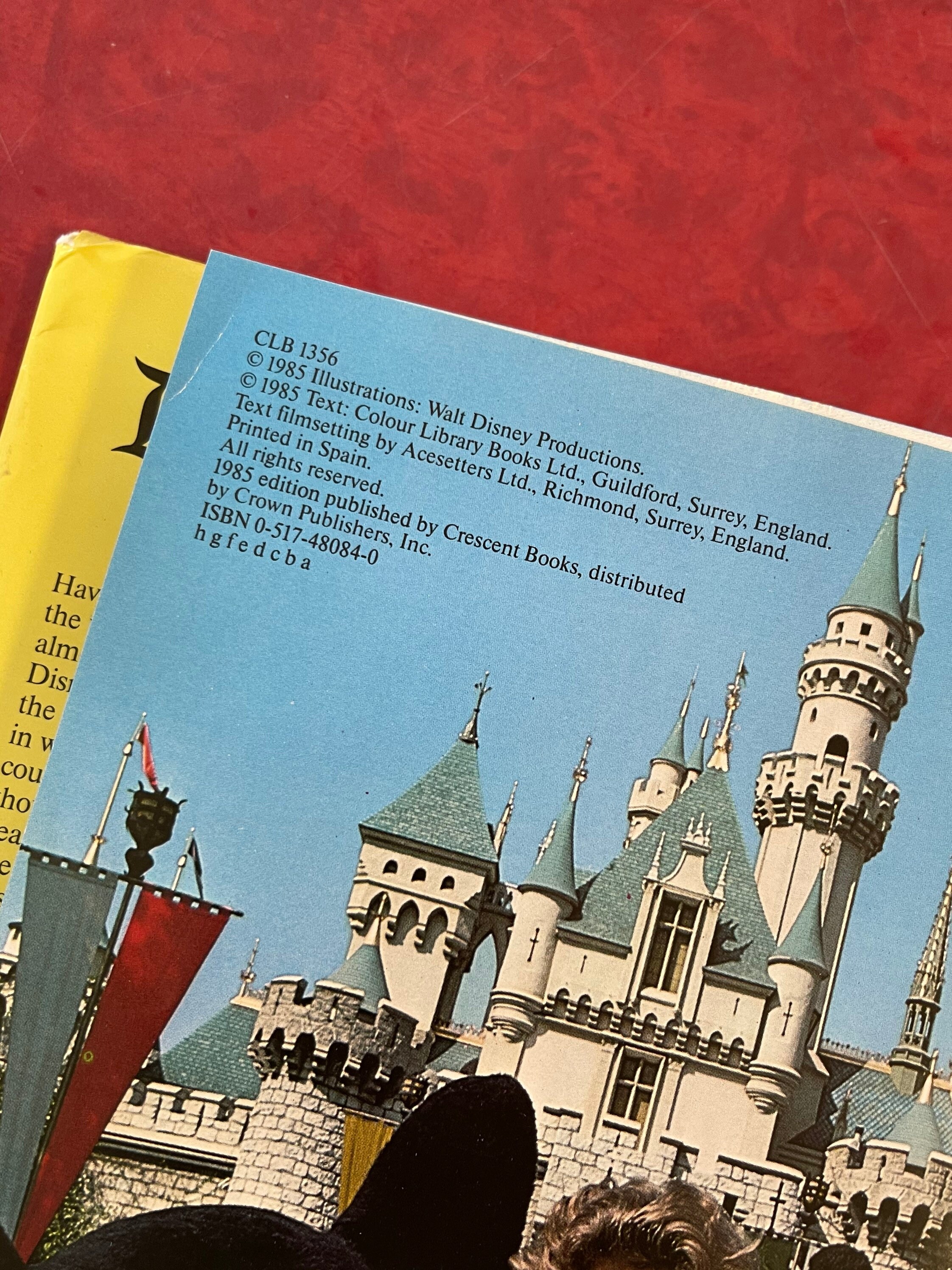 1985 Walt Disneys Disneyland Book Color Photos, Photographs, Printed in ...