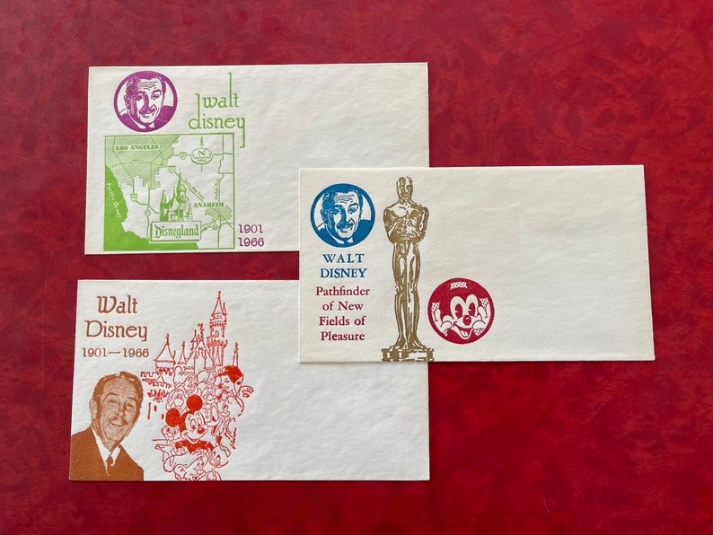 Vintage Disneyland Walt Disney Envelopes Set of 3 - Etsy