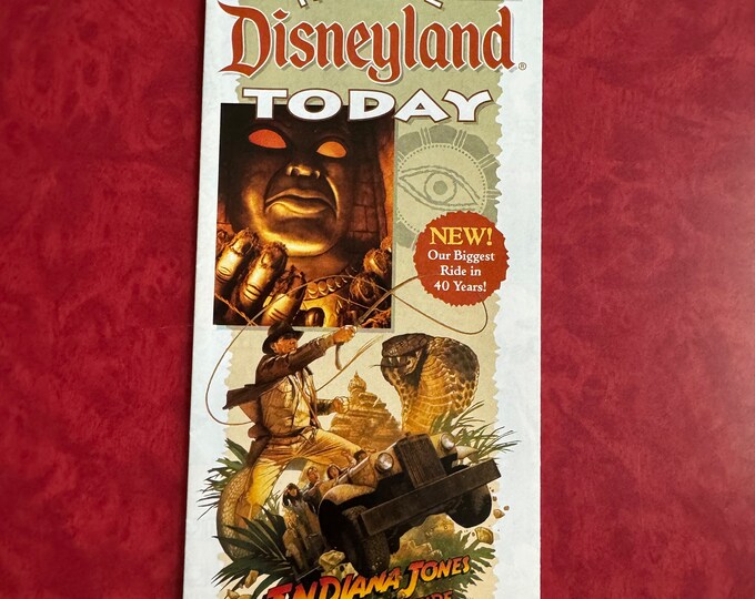 Vintage Disneyland Indiana Jones Map Brochure Souvenir Guide - Etsy