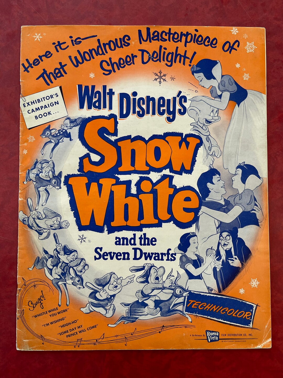 1958 Walt Disneys Snow White And The Seven Dwarfs Exhibitors Campaign