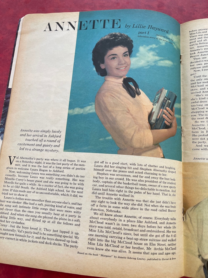 Vintage Walt Disney’s Magazine Volume 3 Number 2 Annette Funicello - Etsy