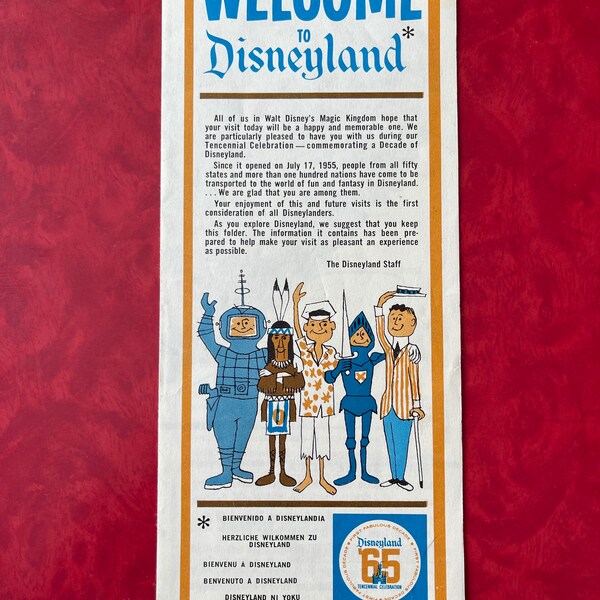 Disneyland Brochure - Etsy
