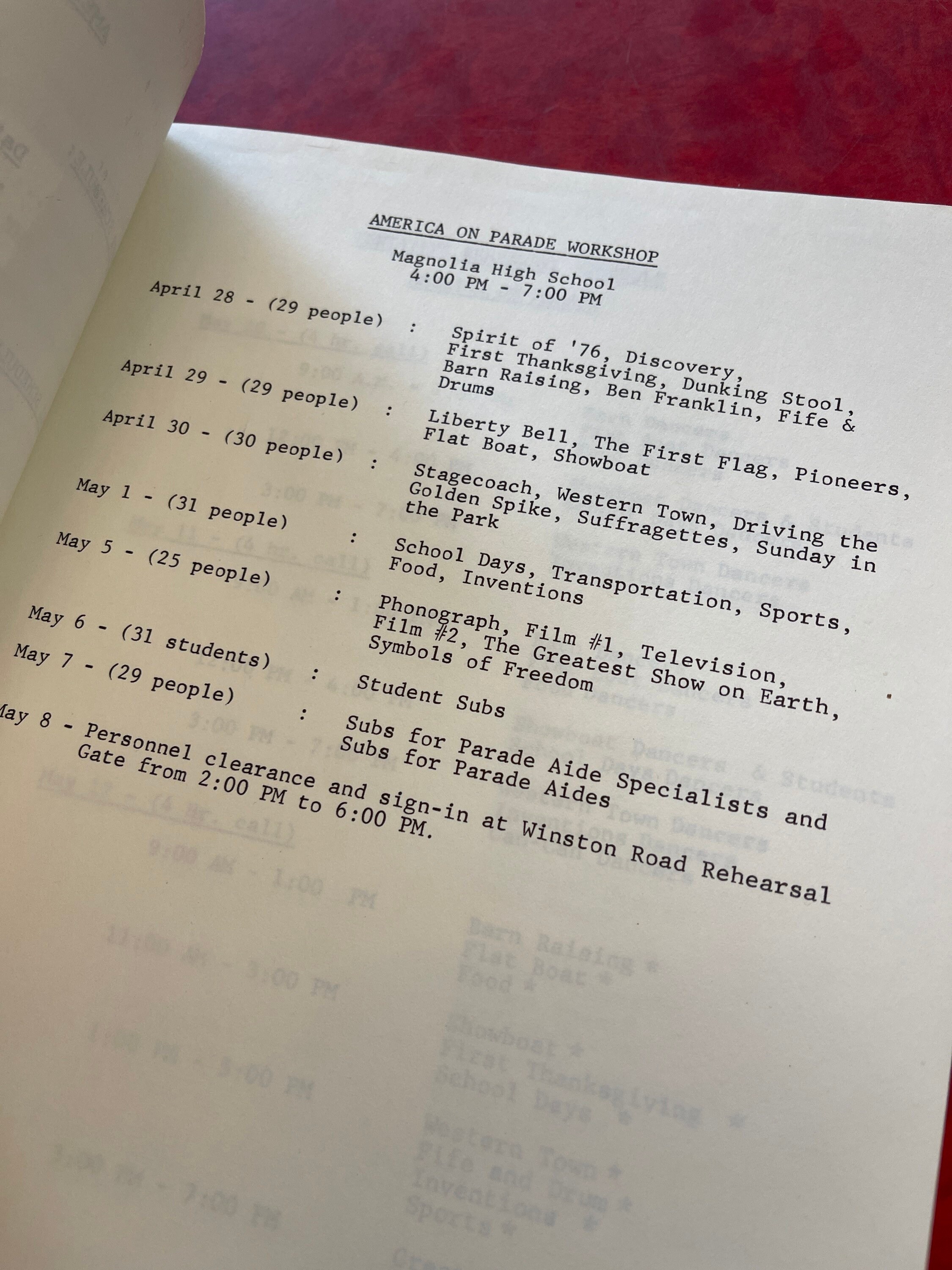 1975-76 Disneyland Cast Member Master Event Script - Etsy