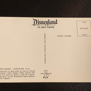 Vintage Disneyland Main Street U.S.A. Postcard Town Square - Etsy