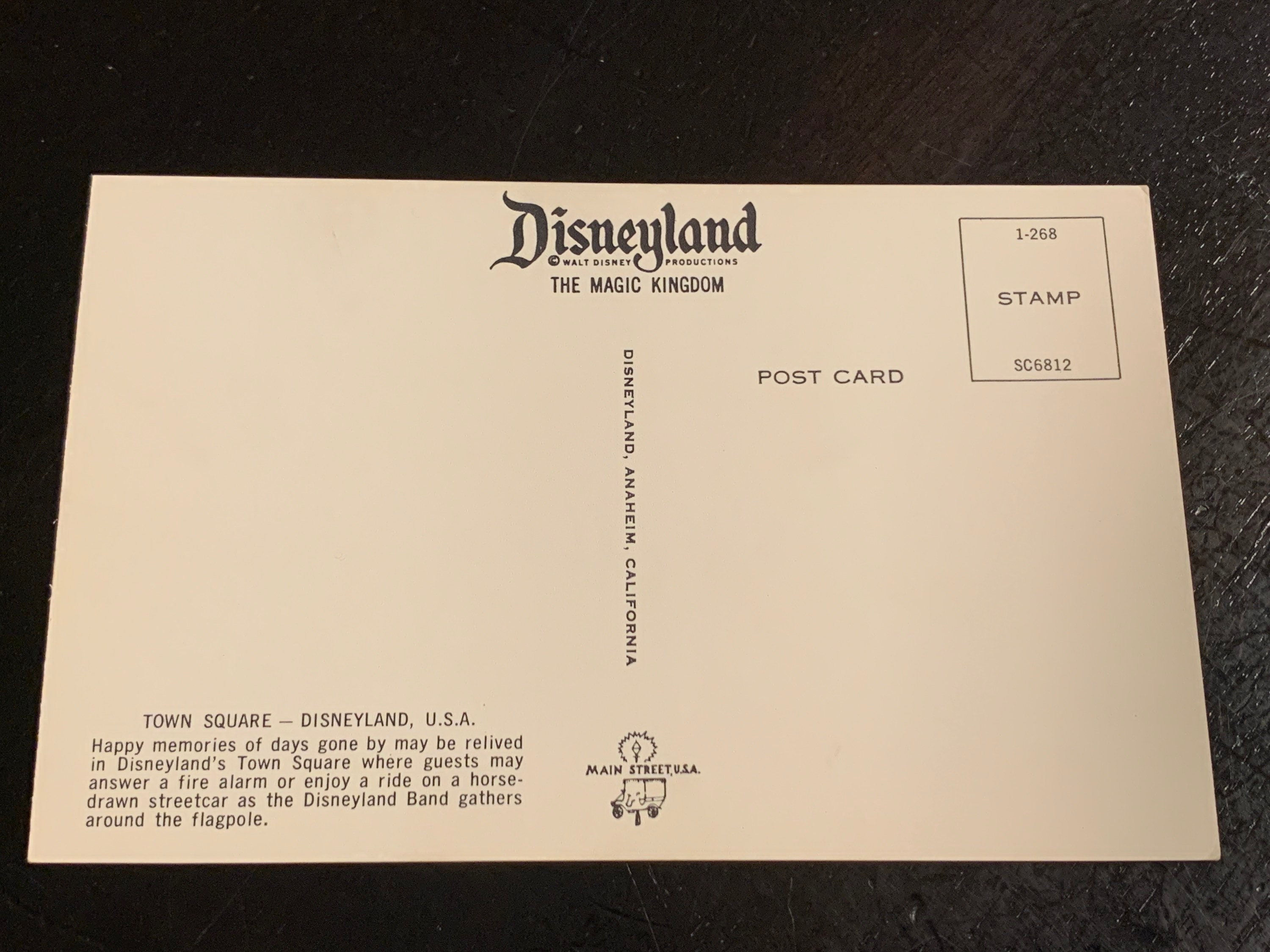 Vintage Disneyland Main Street U.S.A. Postcard Town Square - Etsy