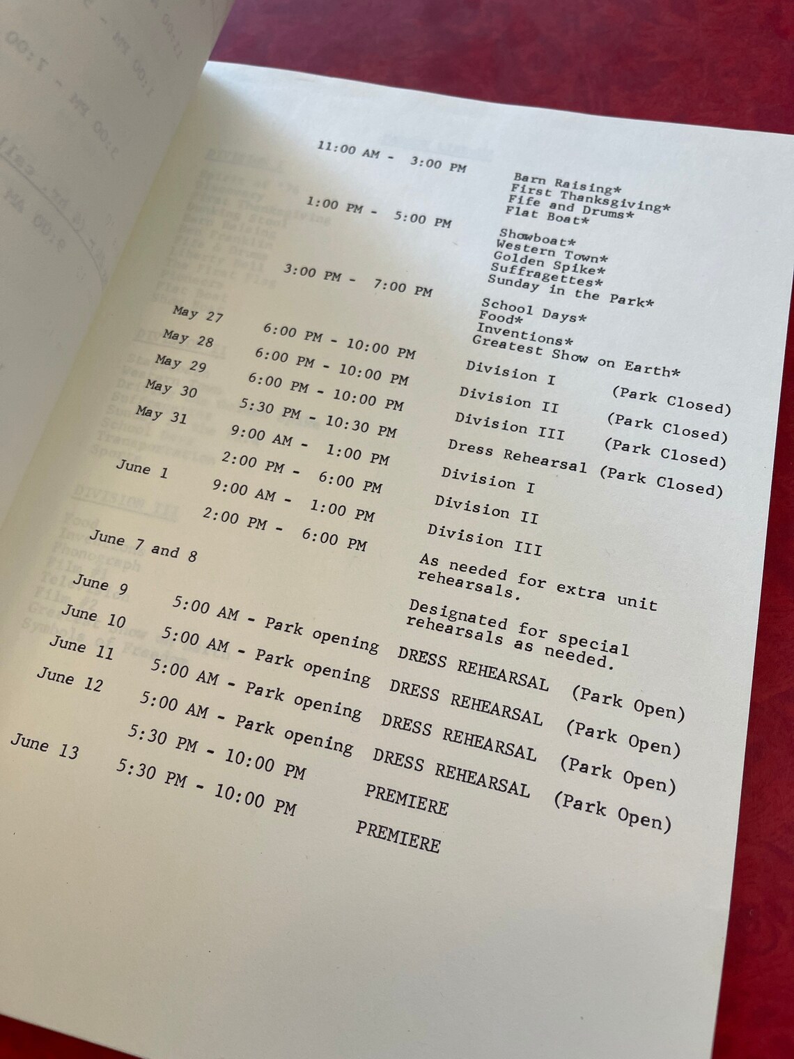 1975-76 Disneyland Cast Member Master Event Script - Etsy