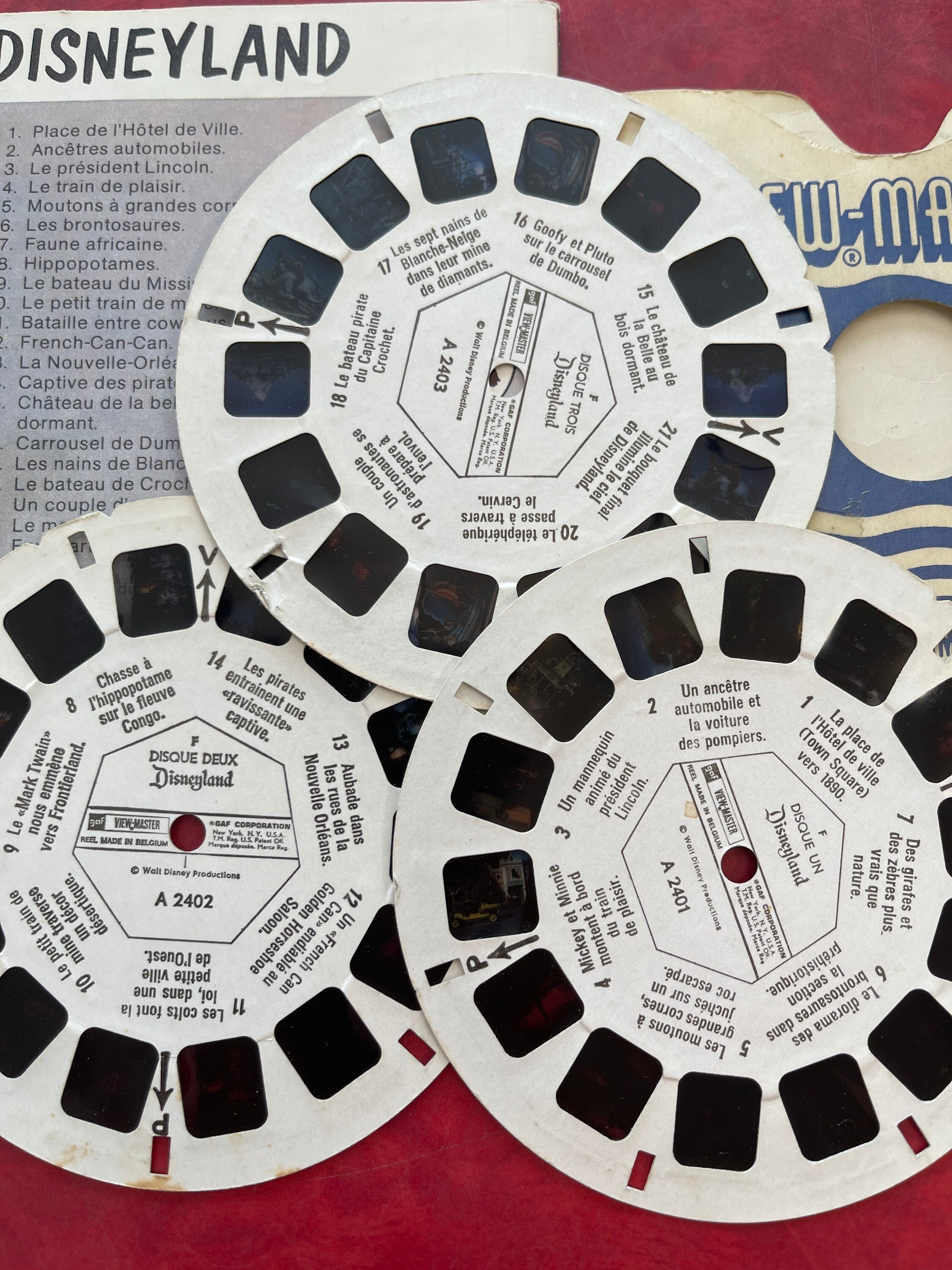 Vintage Disneyland View Master Set Made in Belgium With Booklet GAF - Etsy