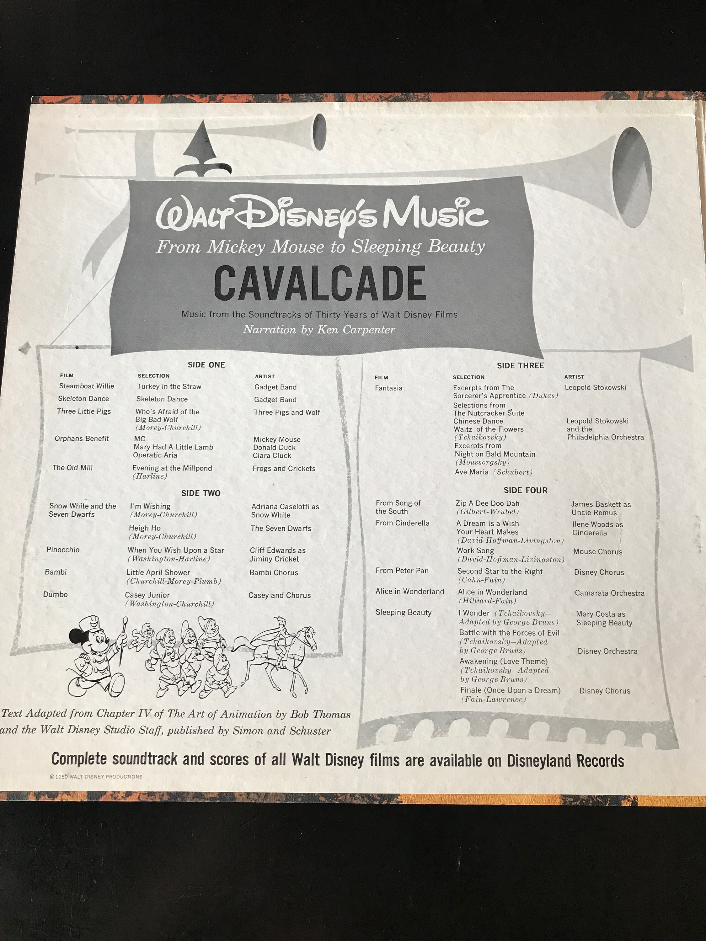 Walt Disney's Music Cavalcade Disneyland Record With Booklet - Etsy