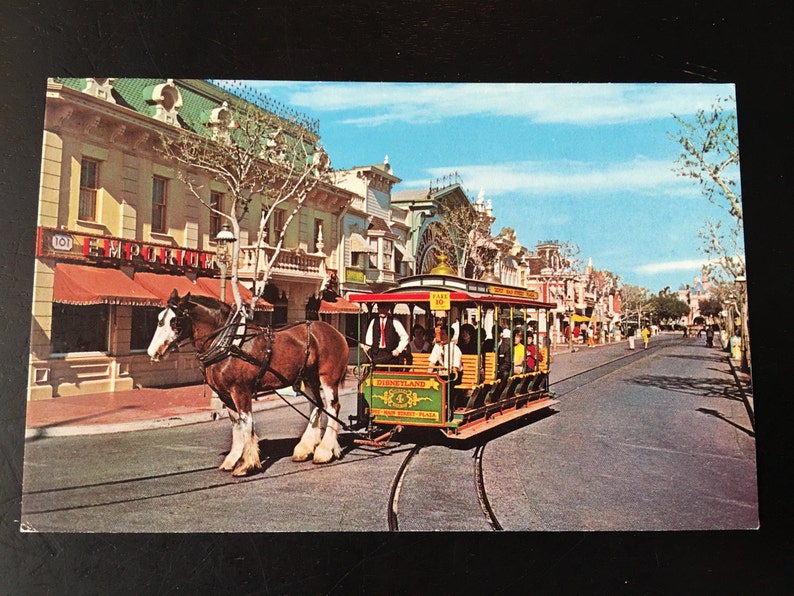 Vintage Disneyland Main Street U.S.A. Postcard Town Square - Etsy