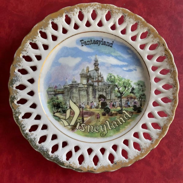 Disneyland Vintage Plate - Etsy