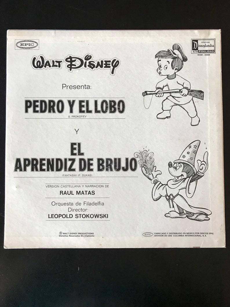 Walt Disney Peter and the Wolf Pedro Y El Lobo Disneyland - Etsy