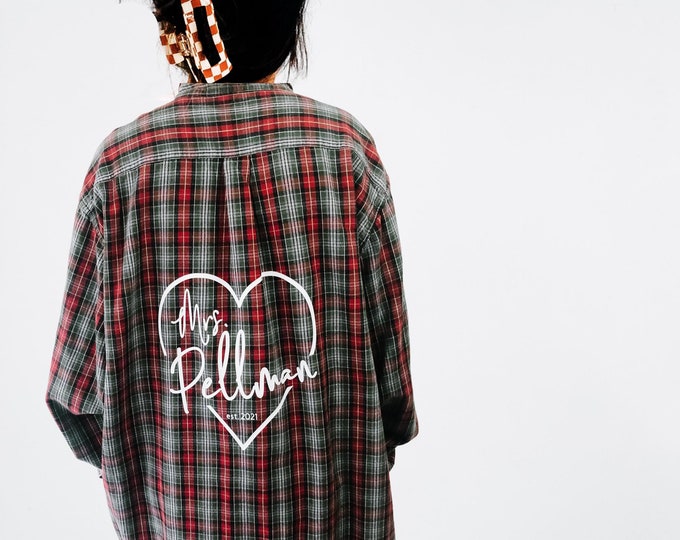 Bridal Flannels Bridesmaid Flannels Wedding Flannels Wedding Prep ...