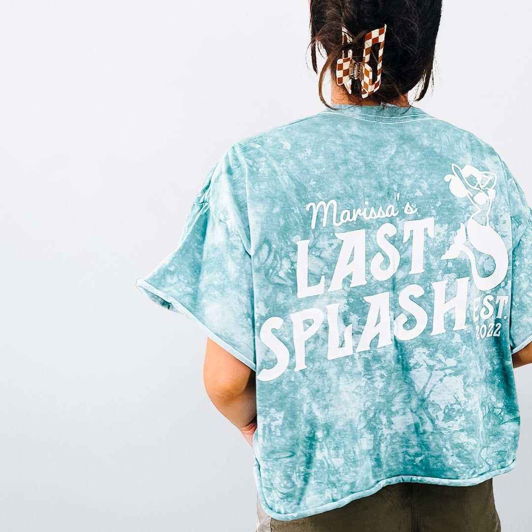 Brides Last Splash Bachelorette Party Cropped Tie Dye T-shirt ...