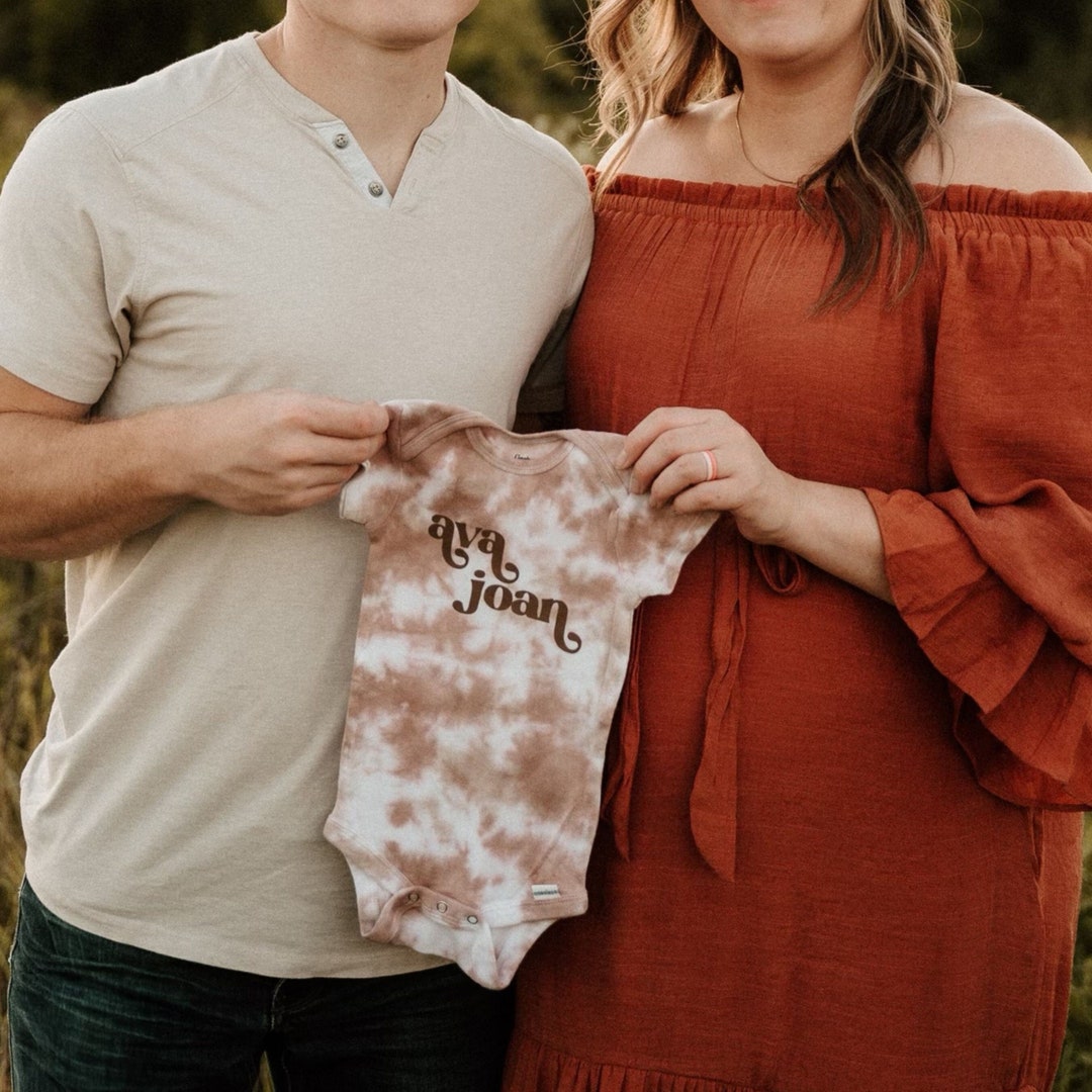 Personalized Tie Dye Baby Onesie | Custom Baby Shower Gift | Unique ...