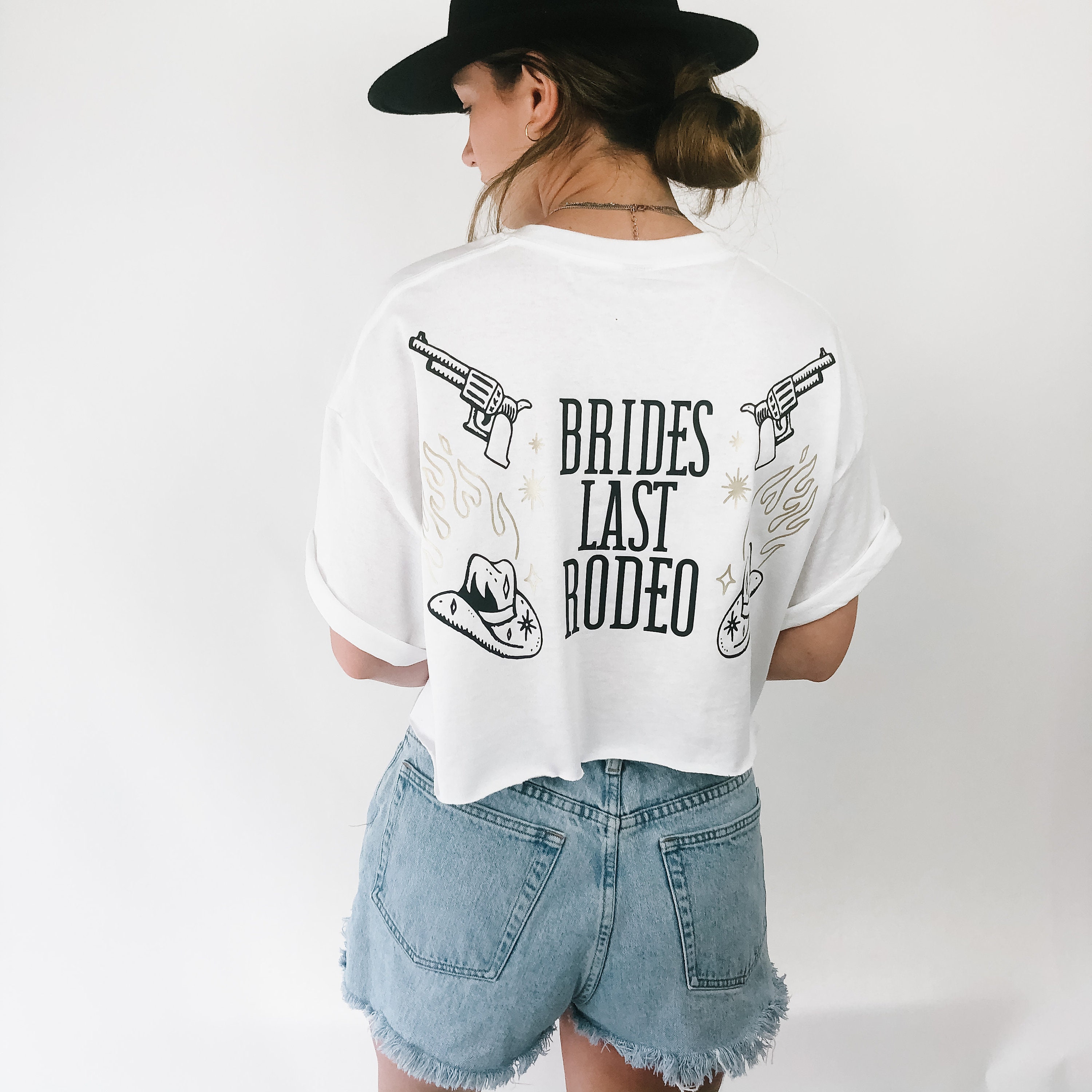 Brides Last Rodeo Cropped T Shirt Bachelorette Party Shirts Etsy