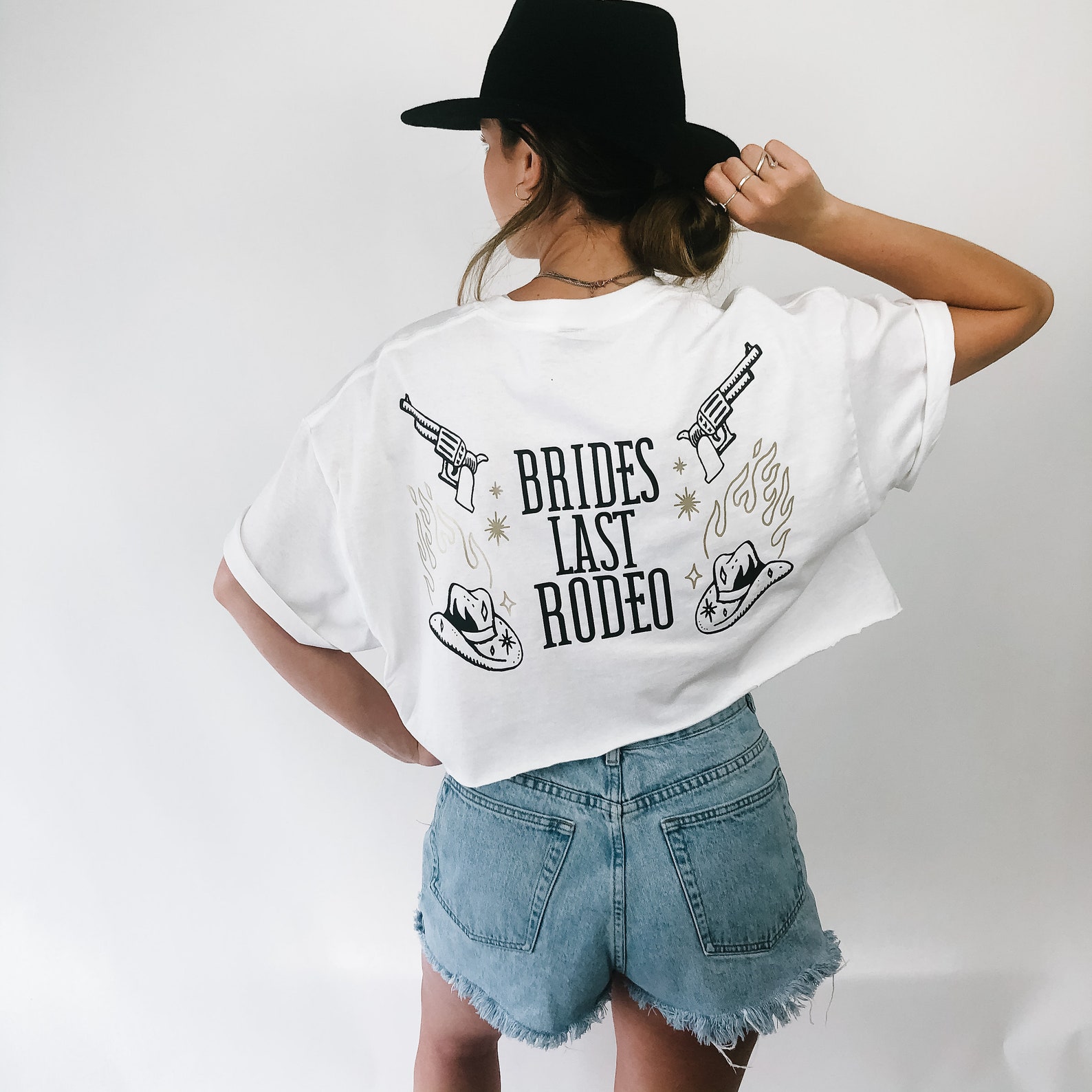 Brides Last Rodeo Cropped T Shirt Bachelorette Party Shirts Etsy