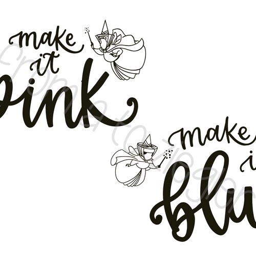 Make It Blue Make It Pink Tumbler Sleeping Beauty Inspired - Etsy