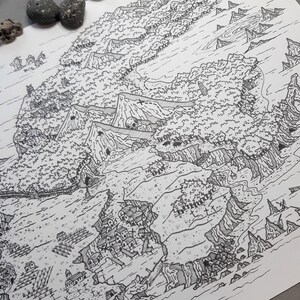 Pirate Island Map. A4 Colouring Page, RPG Map - Etsy