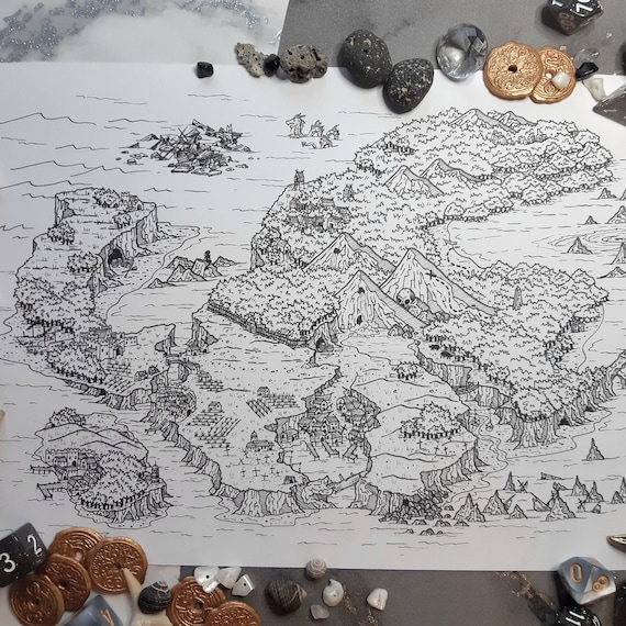 Dibujo Del Mapa De La Isla Isla De Newfoundland Mapa Político Parte