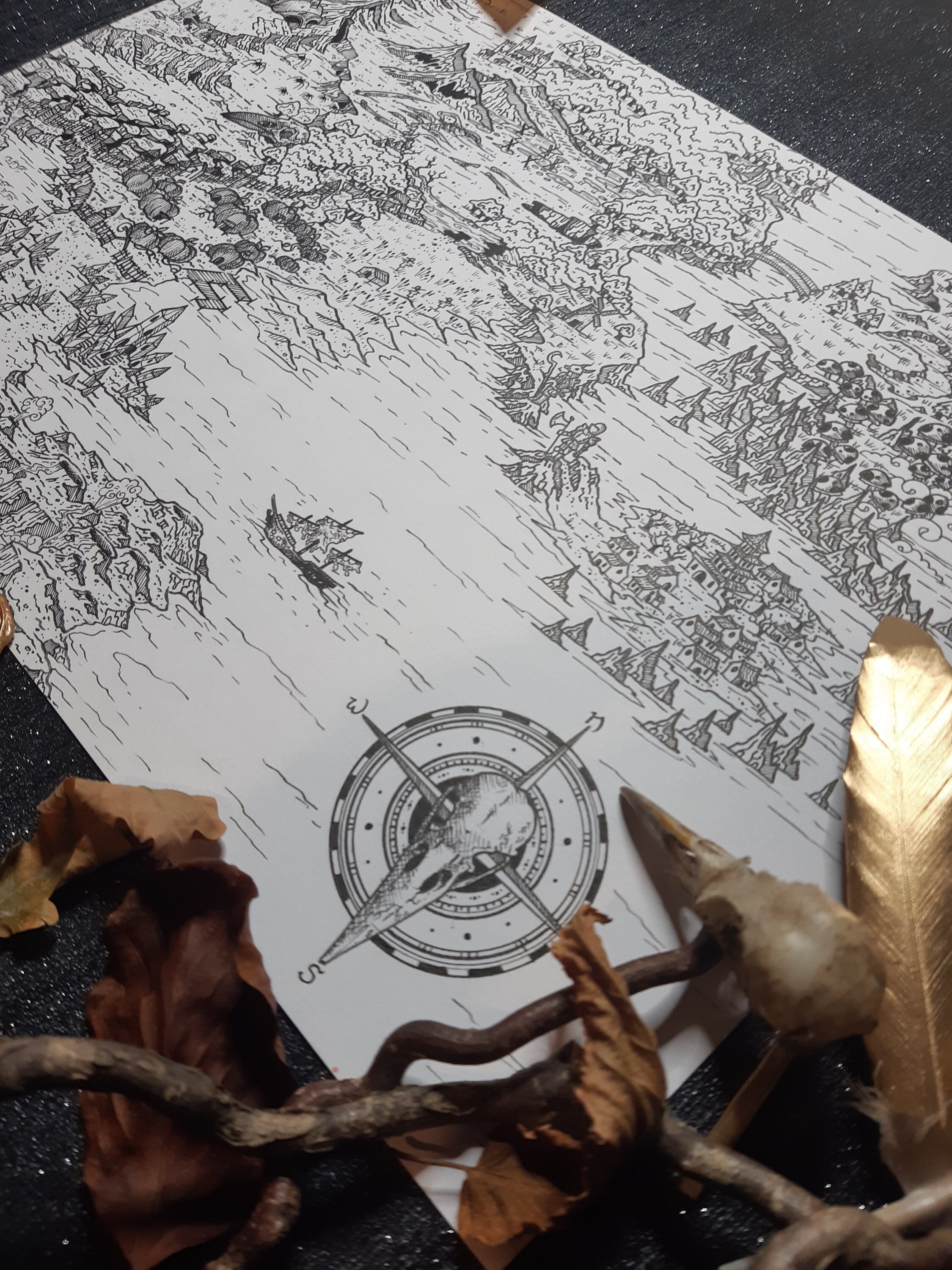 Pyha, Fantasy Map for RPG and Colouring Page. Digital Download - Etsy