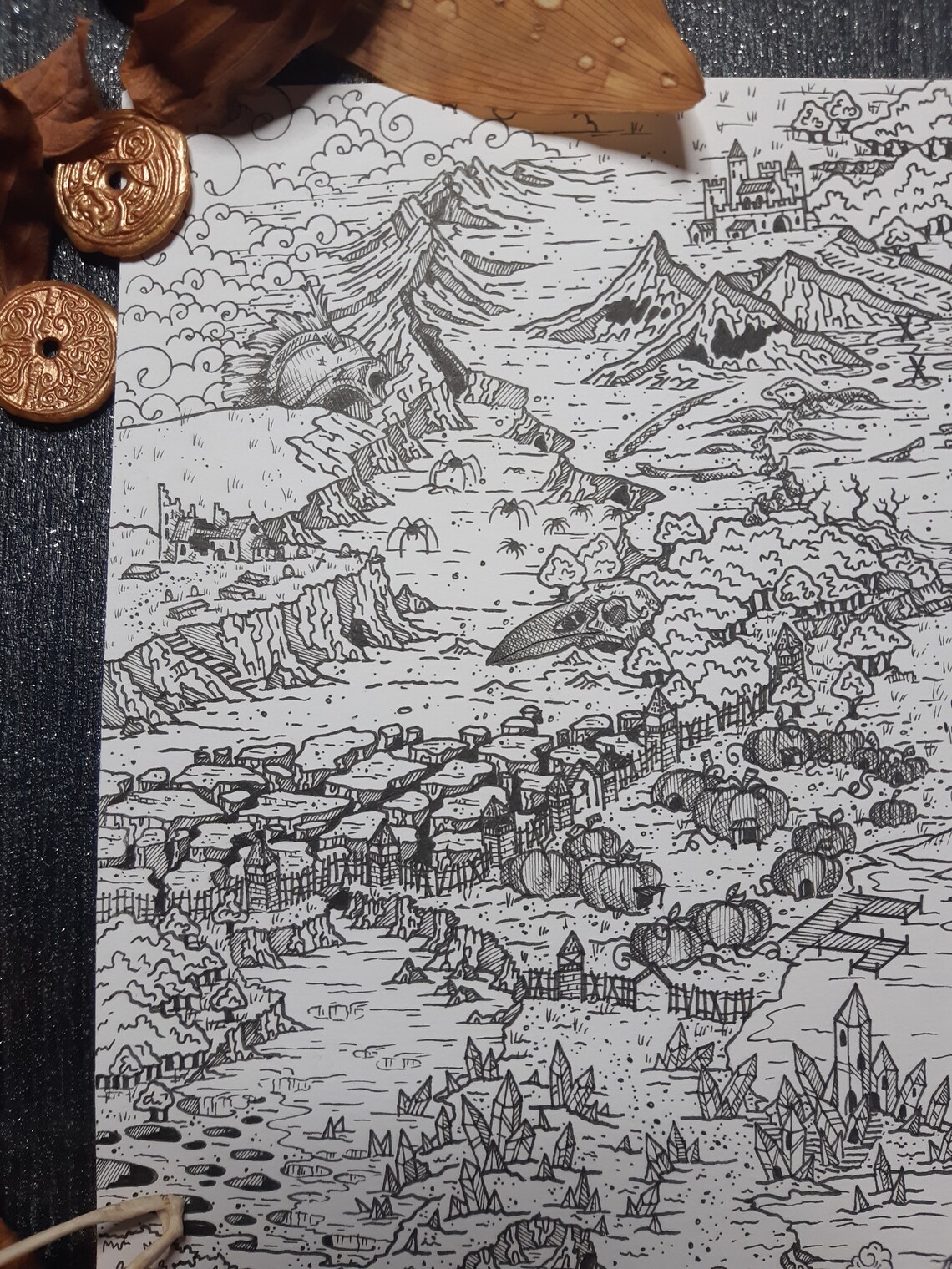 Pyha, Fantasy Map for RPG and Colouring Page. Digital Download - Etsy