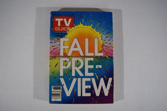 TV Guide vintage magazine Fall Preview Miami Vice/Cosby | Etsy