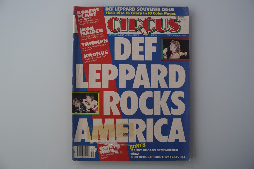Circus Vintage Music Magazine Def Leppard/iron Maiden/robert Plant ...