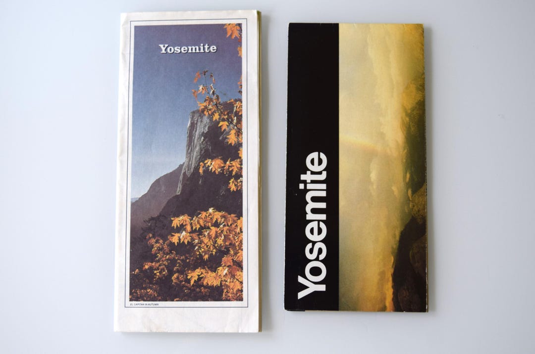 Yosemite National Park Vintage Map and Brochure - California, AAA ...