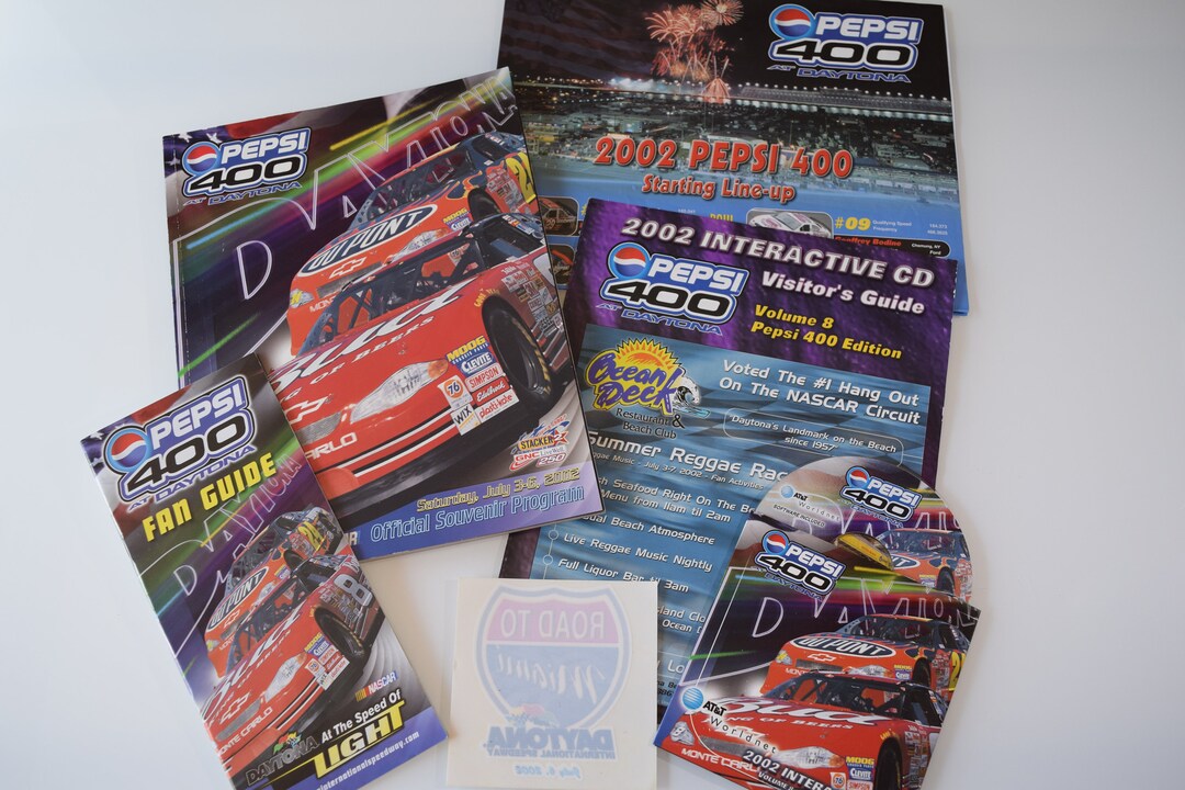Pepsi 400 Daytona, Vintage Souvenir Program Pack, July 2002, NASCAR ...
