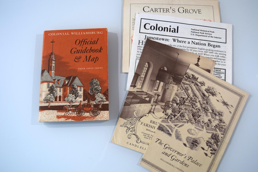 Colonial Williamsburg Official Guidebook and Map Vintage Souvenir Book ...