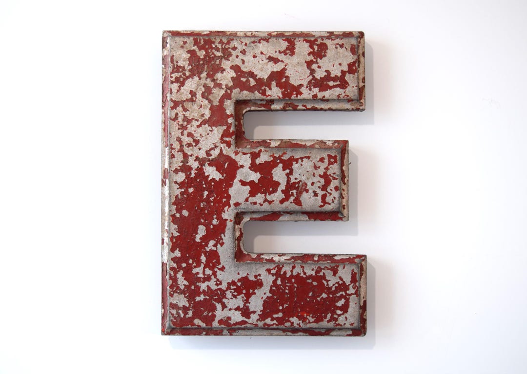 Vintage Metal Marquee Letter e, 8 Long X 5-1/4 Wide X 1/2 Deep, Movie ...