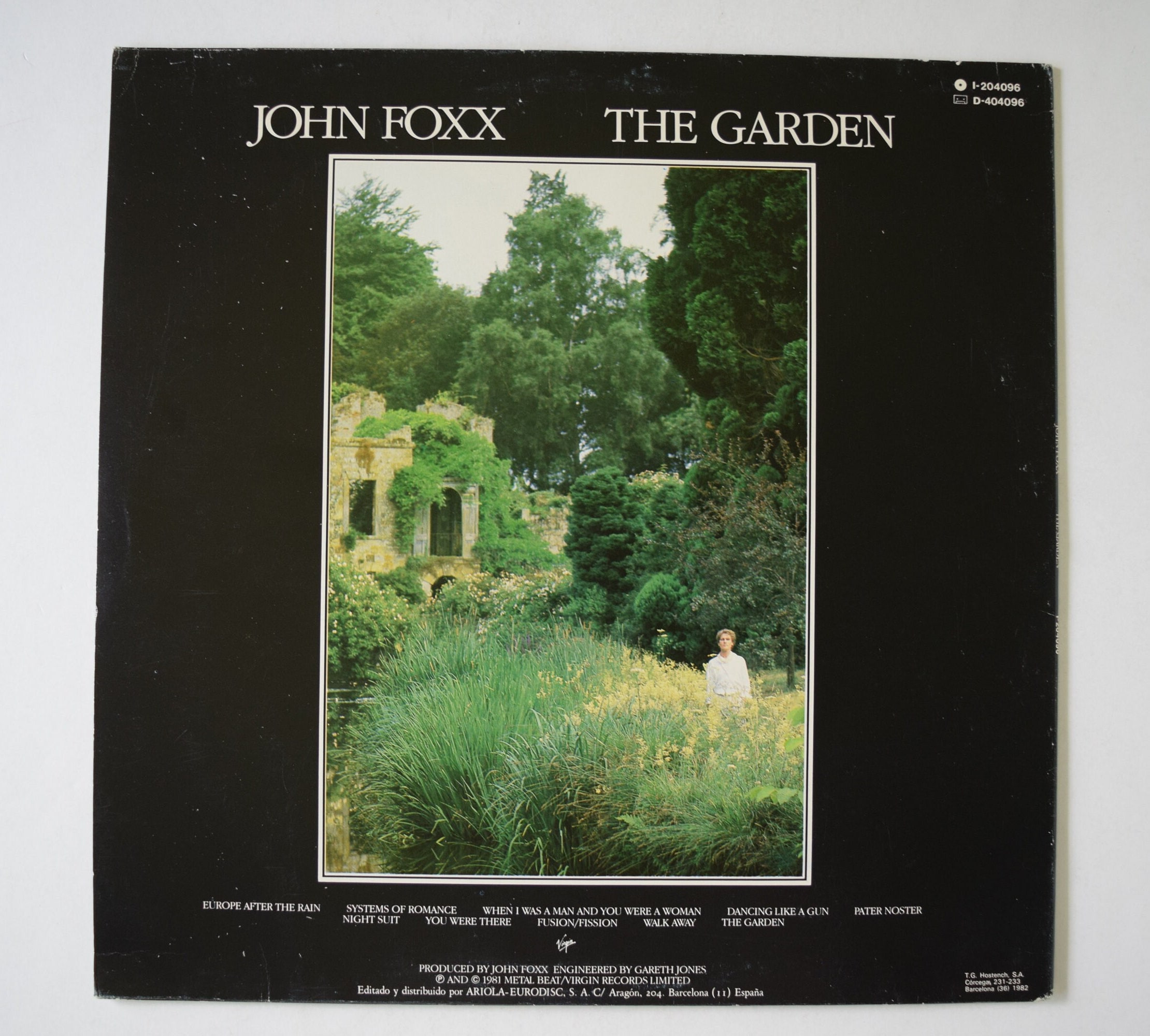John Foxx vintage vinyl LP The Garden solo album Synth-Pop | Etsy