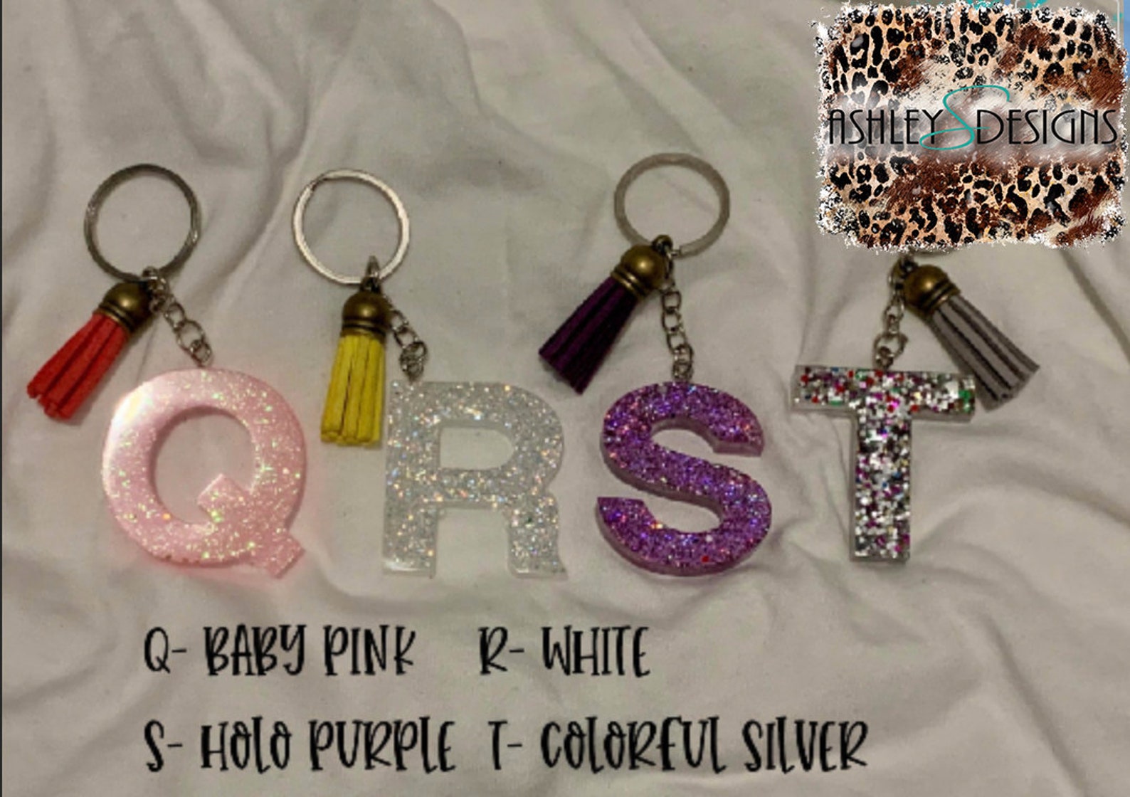 Initial Keychain Alphabet Keychain Initial Glitter Initial - Etsy