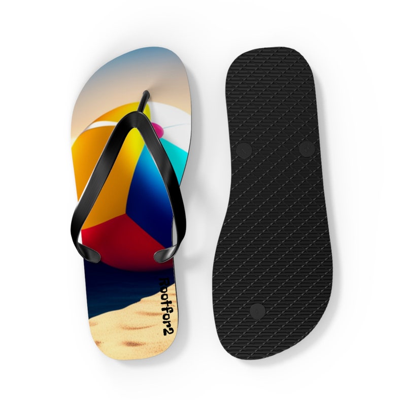 Beach Ball and Beach (rootfor2) Flip Flops - Etsy