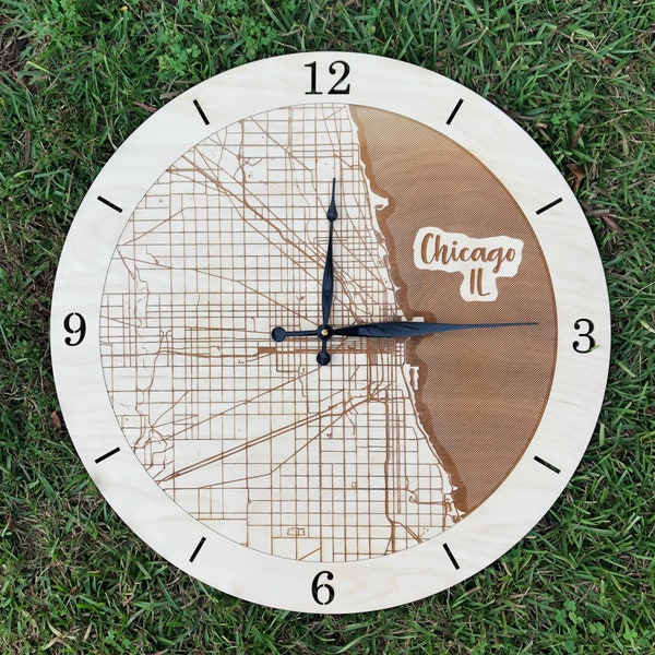 Map Wall Clock - Etsy