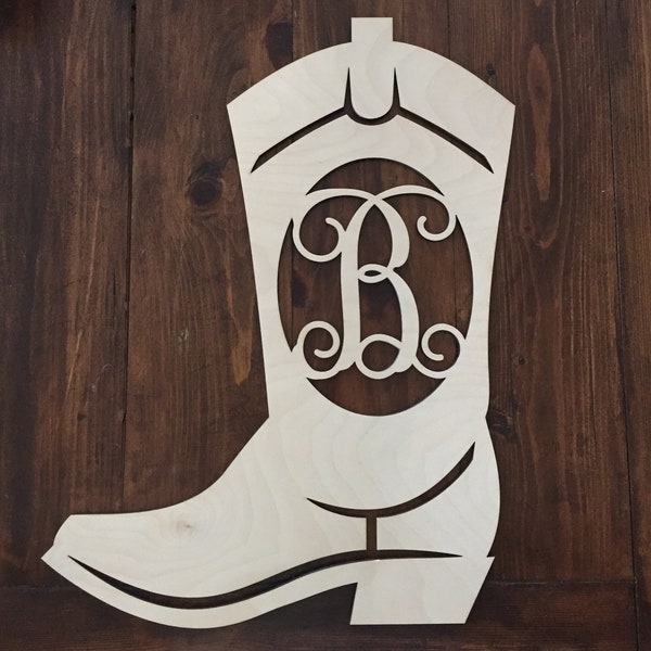 Monogram Boot - Etsy