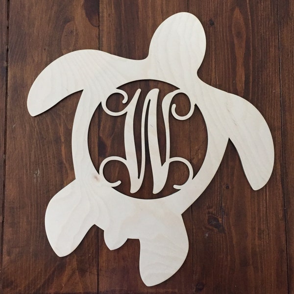 Turtle Monogram - Etsy