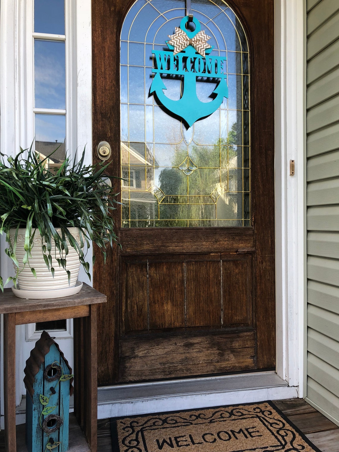 Unfinished Anchor Door Hanger Welcome Sign Anchor Welcome - Etsy