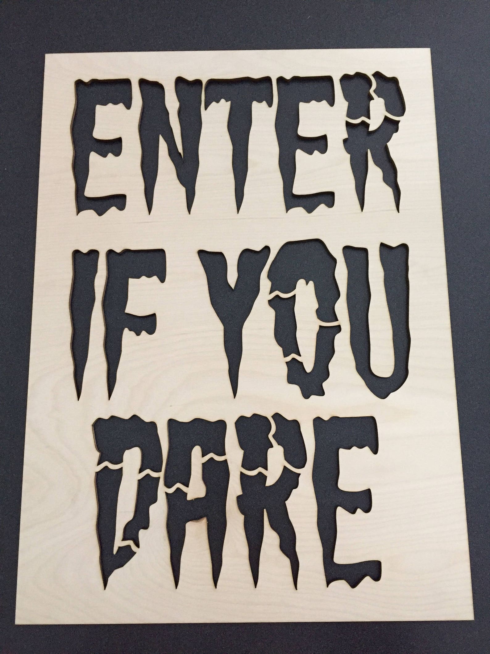 Enter If You Dare Door Hanger Halloween Door Sign - Etsy
